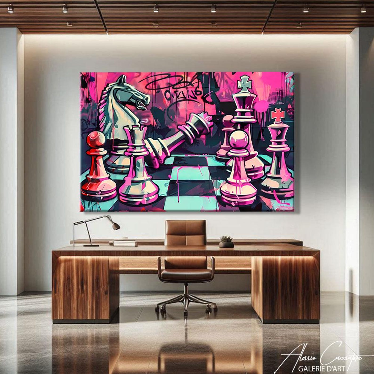 Graffiti Canvas Wall Art, Street Art Prints Art, Chess Wall Art King ...