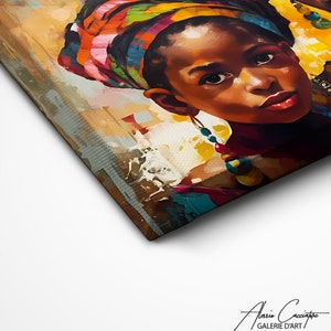 African American Wall Art for Living Room, Large Abstract Painting Canvas Original, African ...
