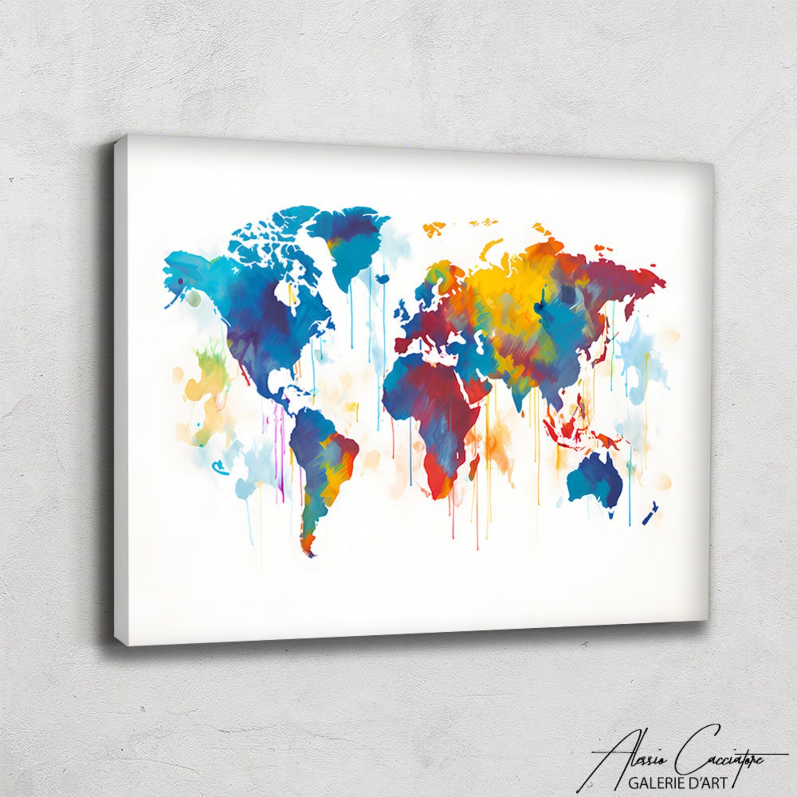 World Map Wall Art Extra Large Abstract, Map of the World Wall Art ...