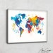 World Map Wall Art Extra Large Abstract, Map of the World Wall Art ...