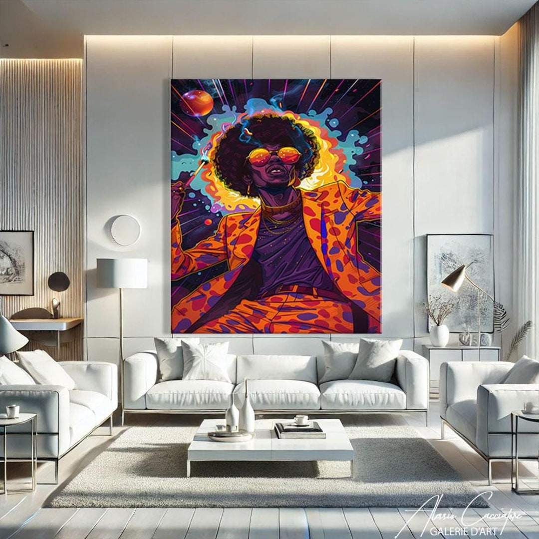 Psychedelic Painting, Groovy Art Print, Funky Prints, Pop Art Canvas ...