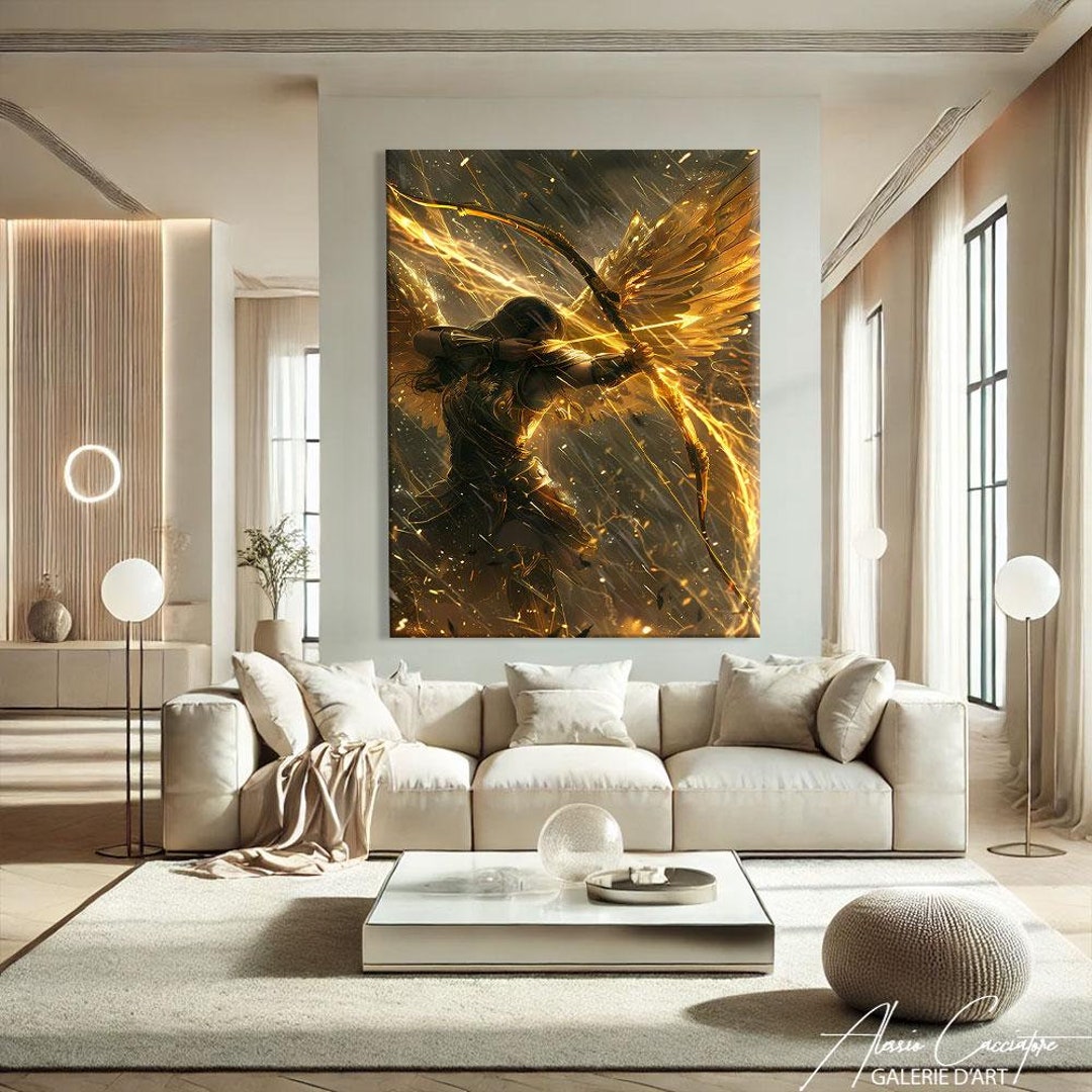 Celestial Art Print, Fantasy Wall Art, Archery Poster, Angel Wall Art ...