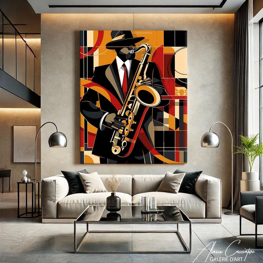 Jazz Prints Art, Mid Century Modern Art Print, Art Deco Art Prints ...