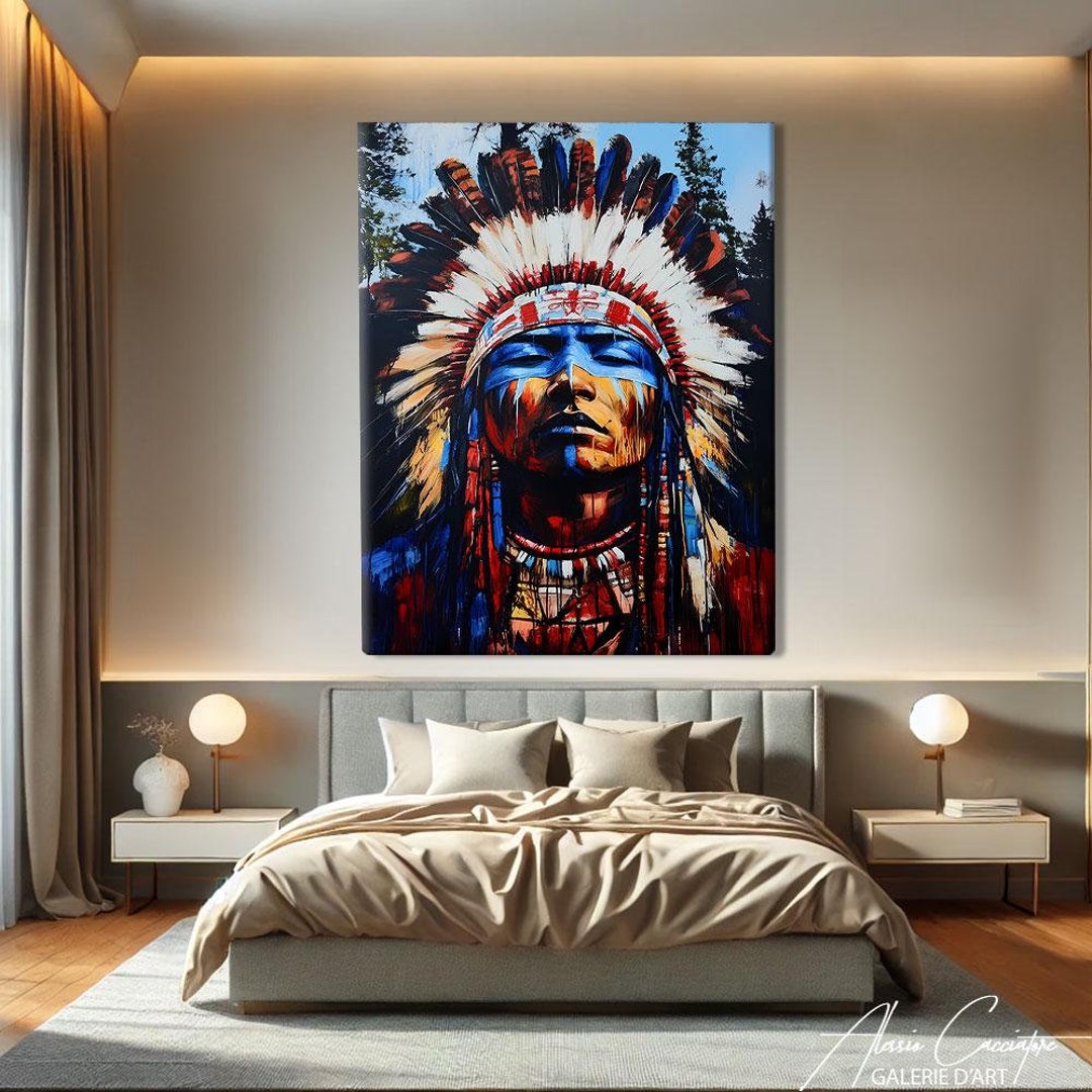 Indigenous Canvas, Tribal Wall Art, Native American Wall Art ...