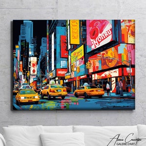 New York Pop Art Painting Original, Colorful Graffiti Art Painting ...