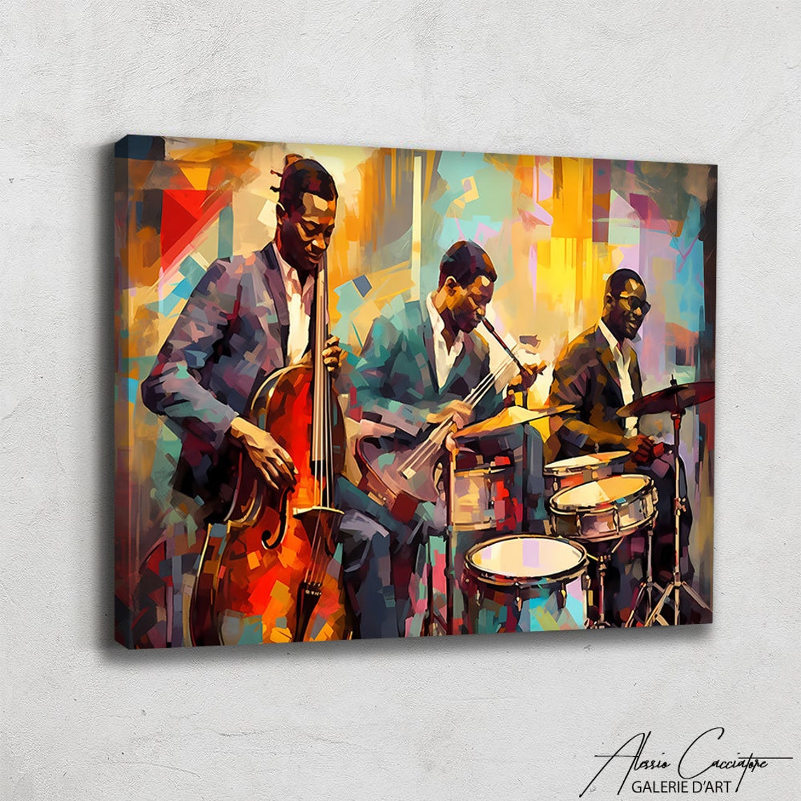 Abstract Jazz Music Wall Art African American, Musician Prints, African ...
