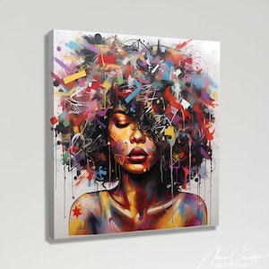 African American Painting, Street Art Graffiti Canvas Art, Contemporary ...