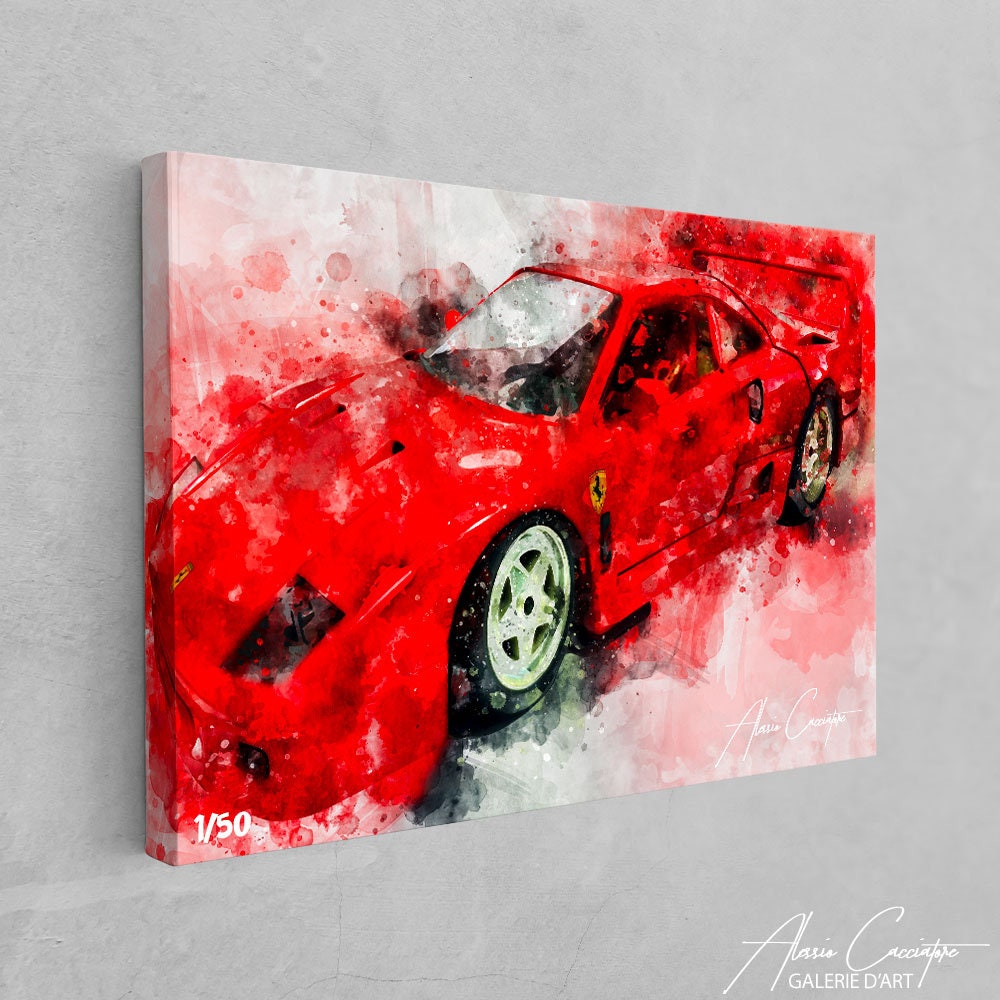 Ferrari Wall Art Prints Trendy Car Wall Art Large Ferrari F1 - Etsy