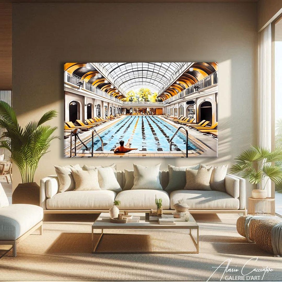 Swimming Pool Wall Art, Chic Prints for Bedroom, Abstract Luxury Art ...