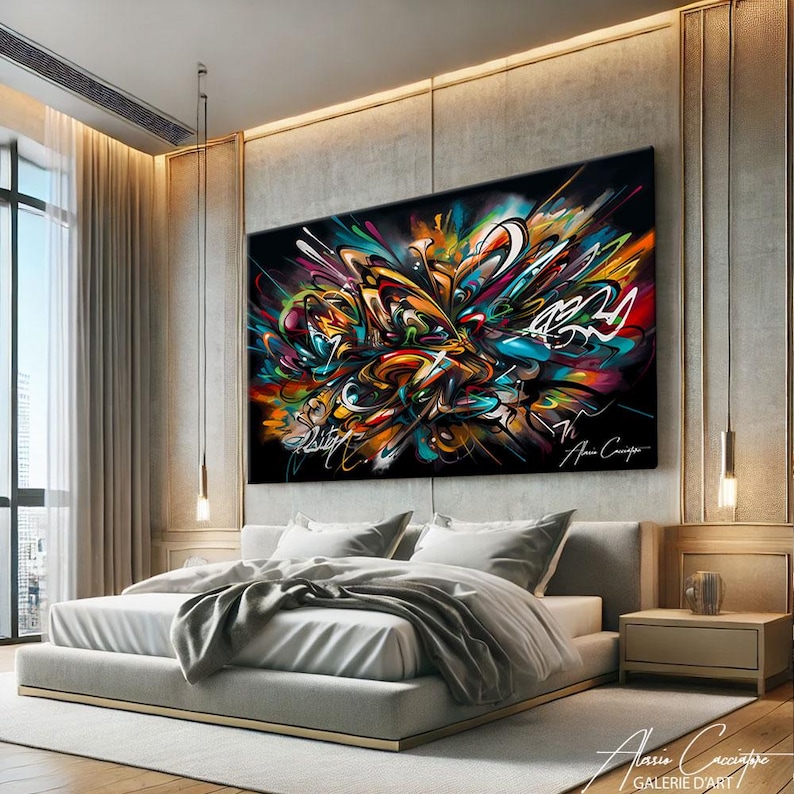 Graffiti Art Original, Street Art Canvas, Urban Painting, Graffiti Wall ...