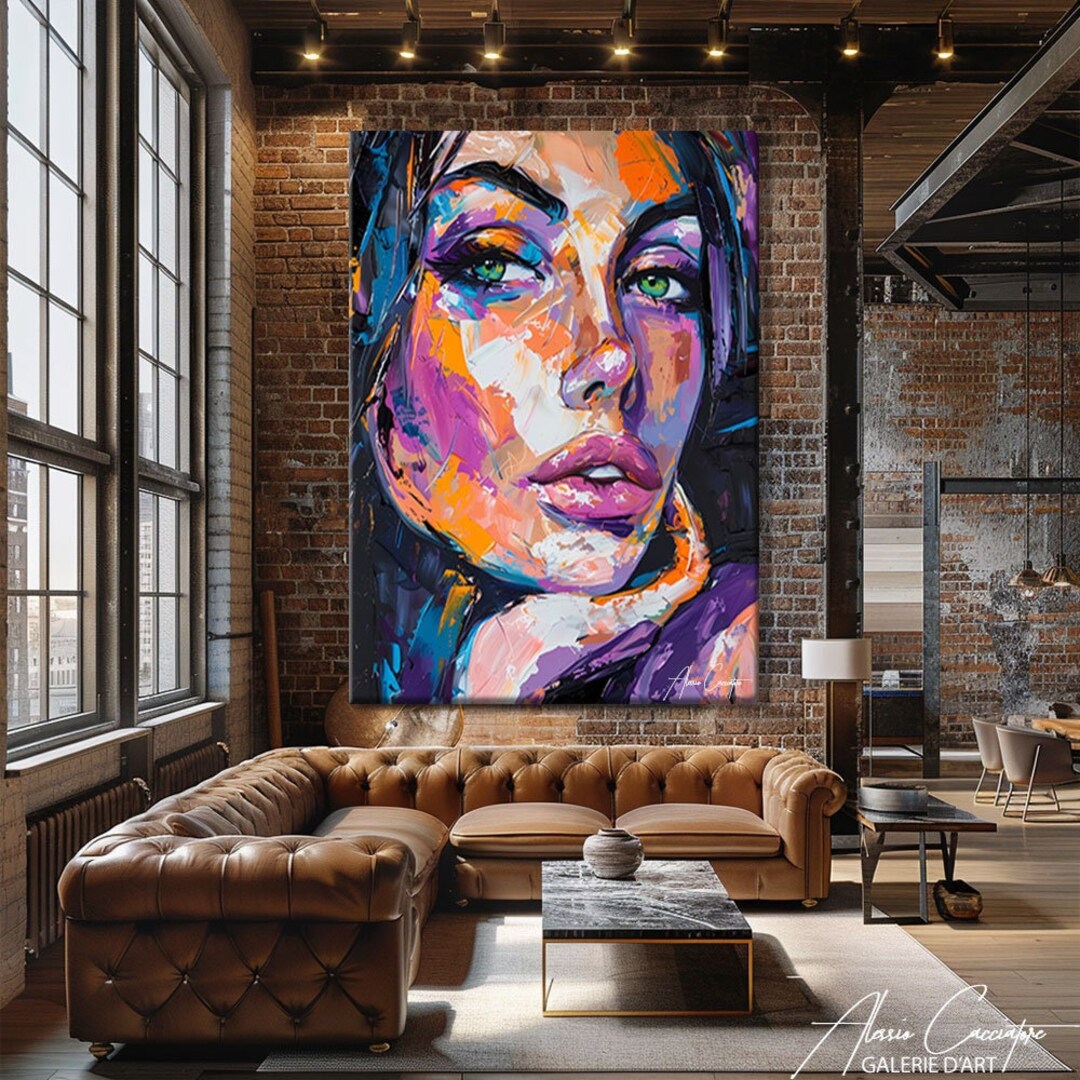 Woman Pop Art Canvas Art, Female Portrait Art Print, Woman Face Print ...