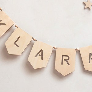 Wooden Garland With Name Personalized Baby Room Banner Name - Etsy