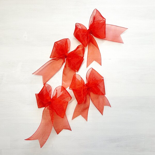 Red Bows - Etsy