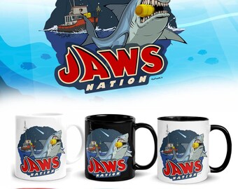 Jaws Mug, Jaws Coffee Mug, Jaws Movie Mug, Coffee Cup, Ceramic Mug ...