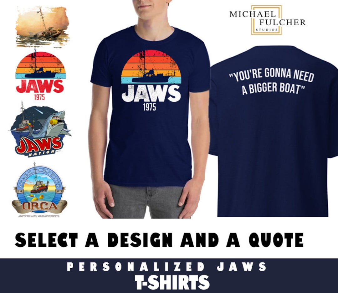 Personalized Jaws Movie T-shirt, Custom Quote and Graphic - Etsy