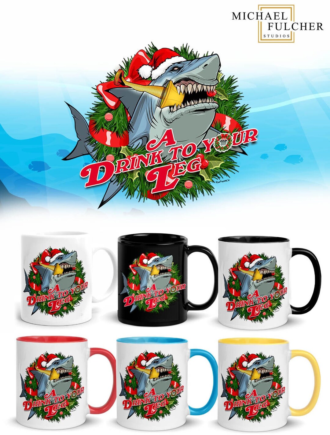 Jaws & Christmas Story Coffee Mug, A Drink to Your Leg Ceramic Mug ...