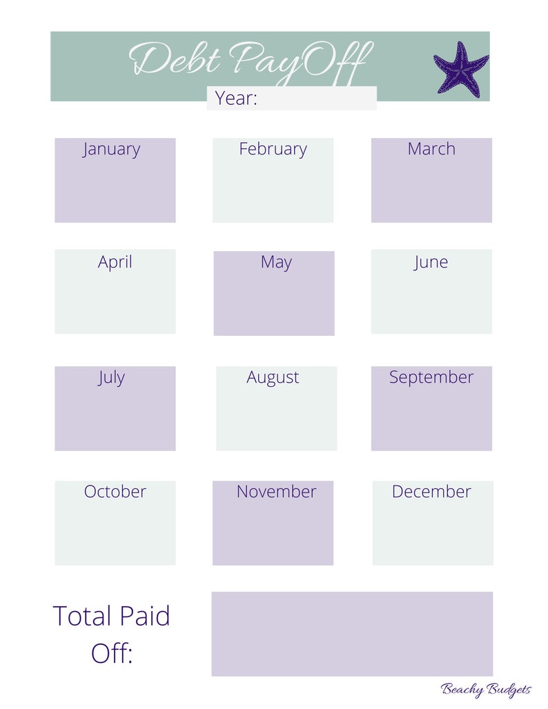 Year in Review Budget Planner Book Instant Download US Letter - Etsy