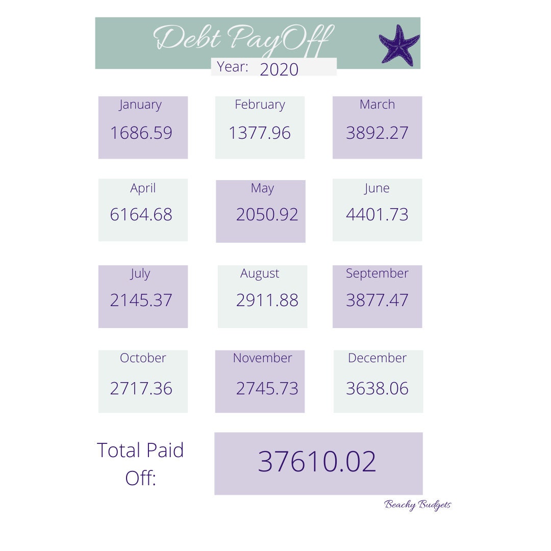 Year in Review Budget Planner Book Instant Download US Letter - Etsy