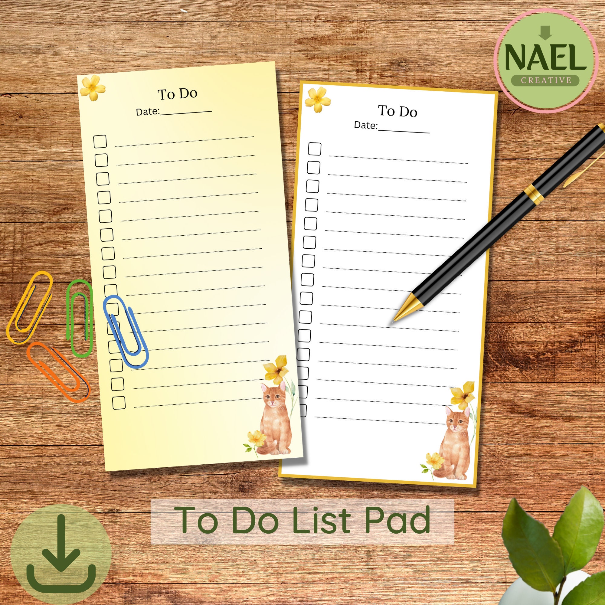 To Do List Printable PDF Productivity Planner Task List - Etsy
