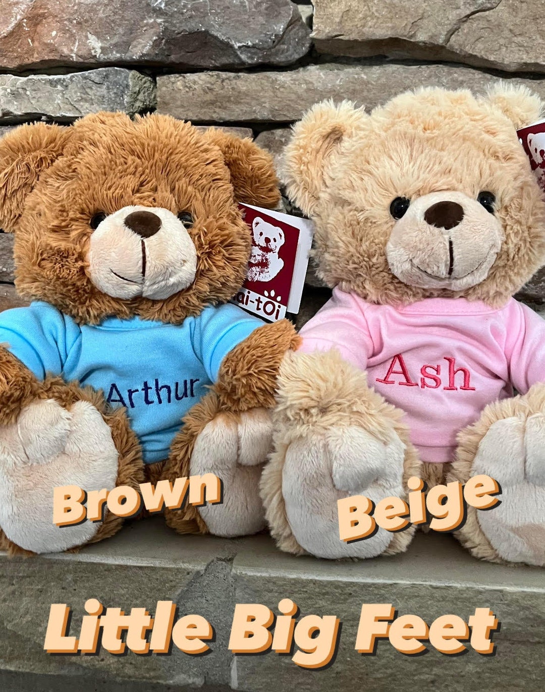Personalized Teddy Bear With Embroidered T-shirt - Custom Plush Gift ...