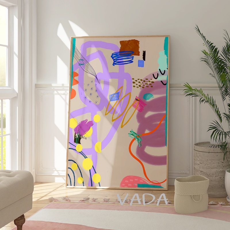 Lilac Abstract Art - Etsy