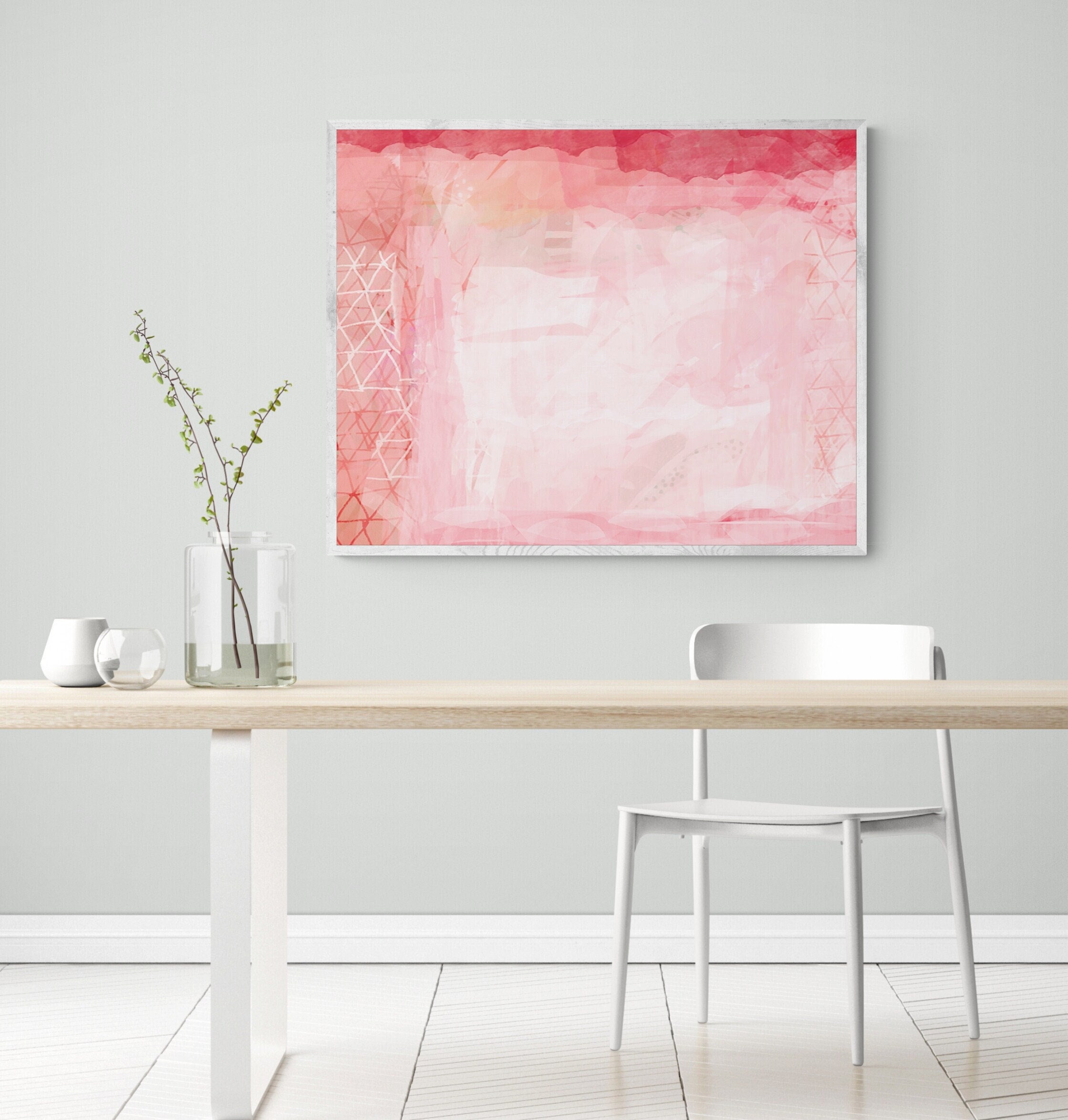 Digital Printable Abstract Art Print Light Pink Abstract - Etsy
