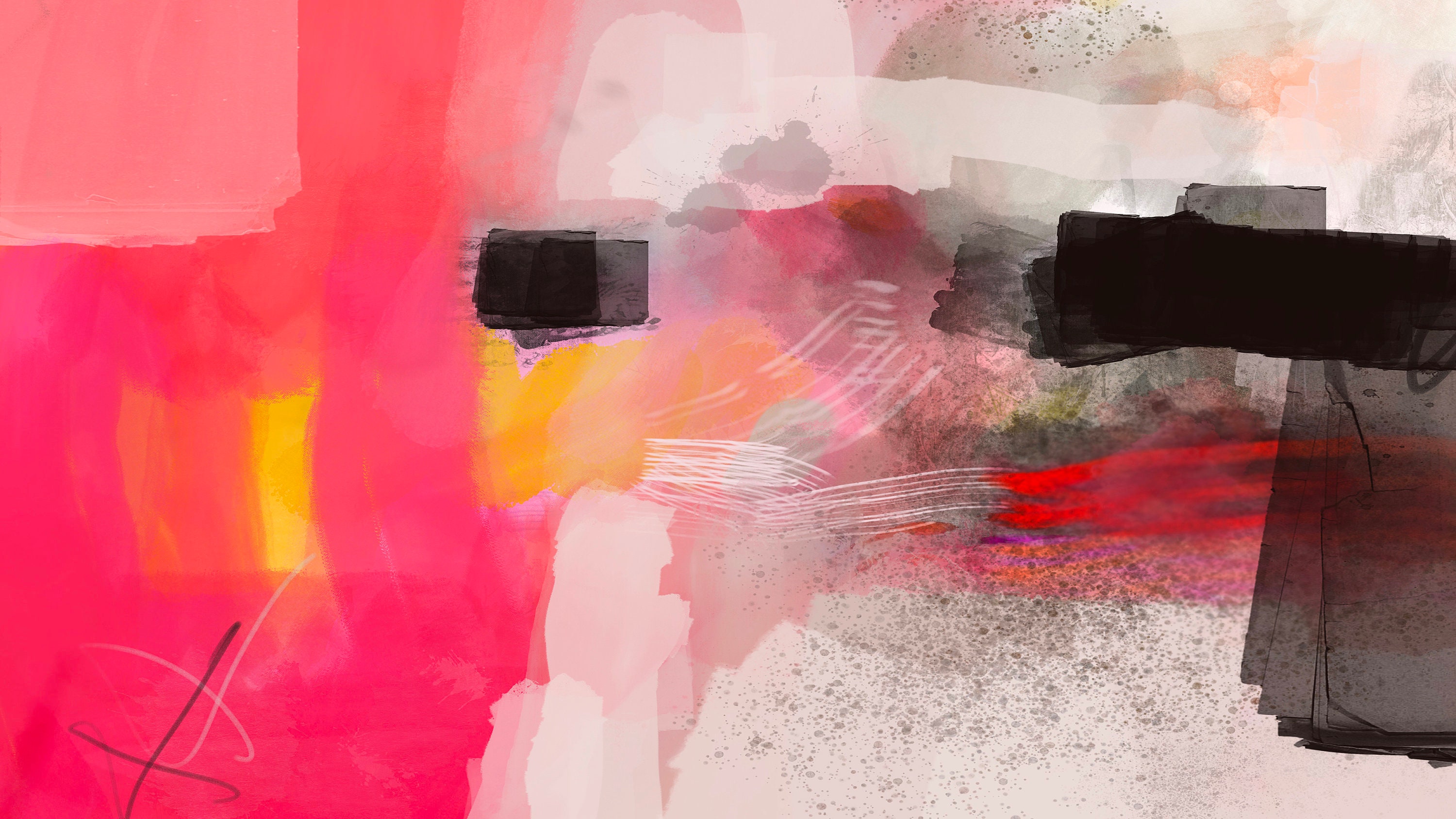 Frame TV Art Pink and Black Digital Art for Samsung TV - Etsy