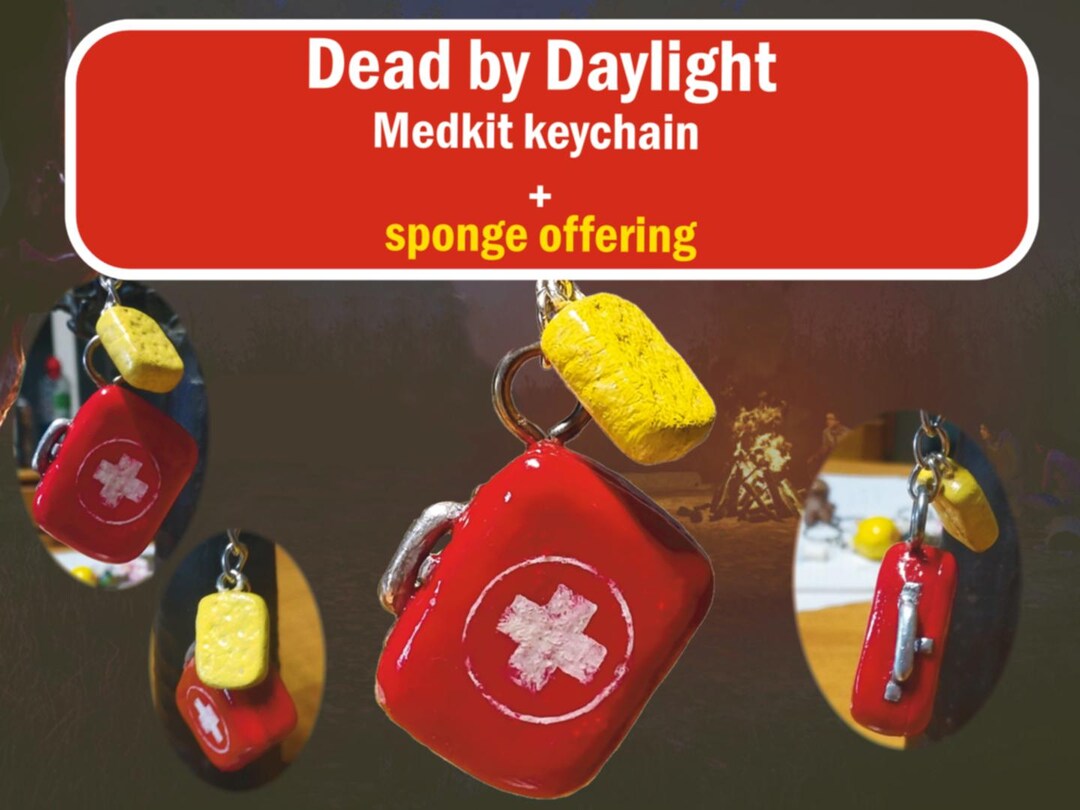 Dead by Daylight_ Med-kit Keychain and Sponge Add On. - Etsy