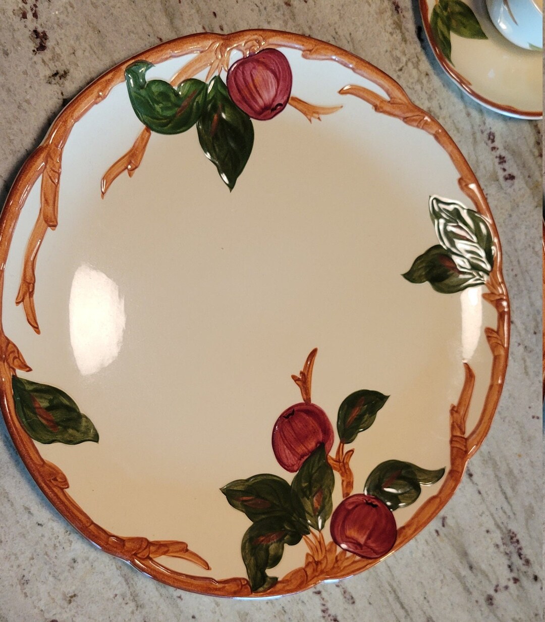 FRANCISCAN hand Painted Apple Dish Set - Etsy