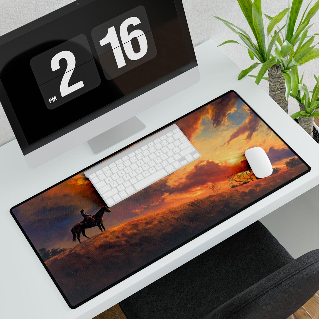 Cowboy Western Desk Mat, Red Dead Redemption Mousepad, Gaming Office ...
