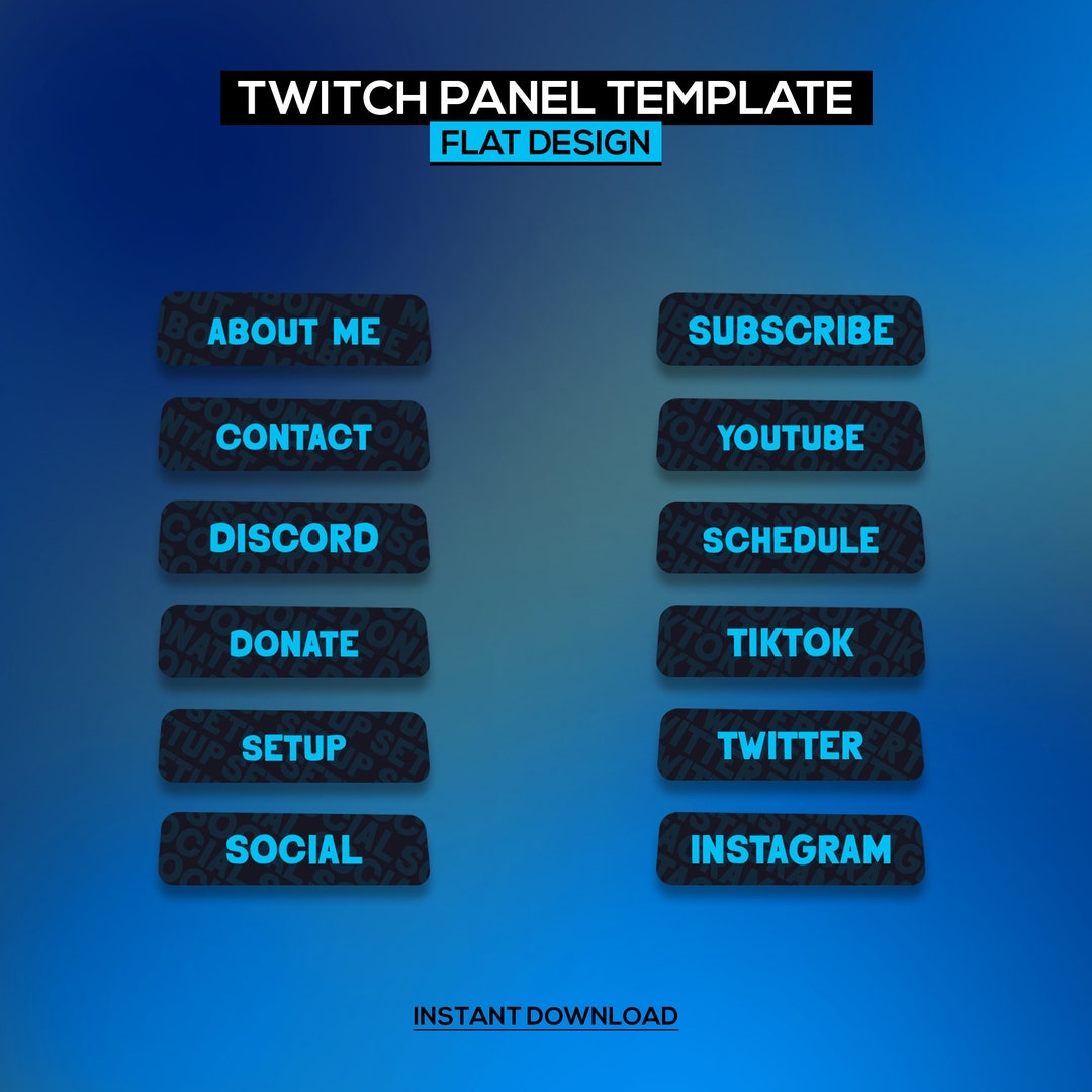 Twitch Panel Design - Cool Design | Clean Design | Panels for Streaming ...