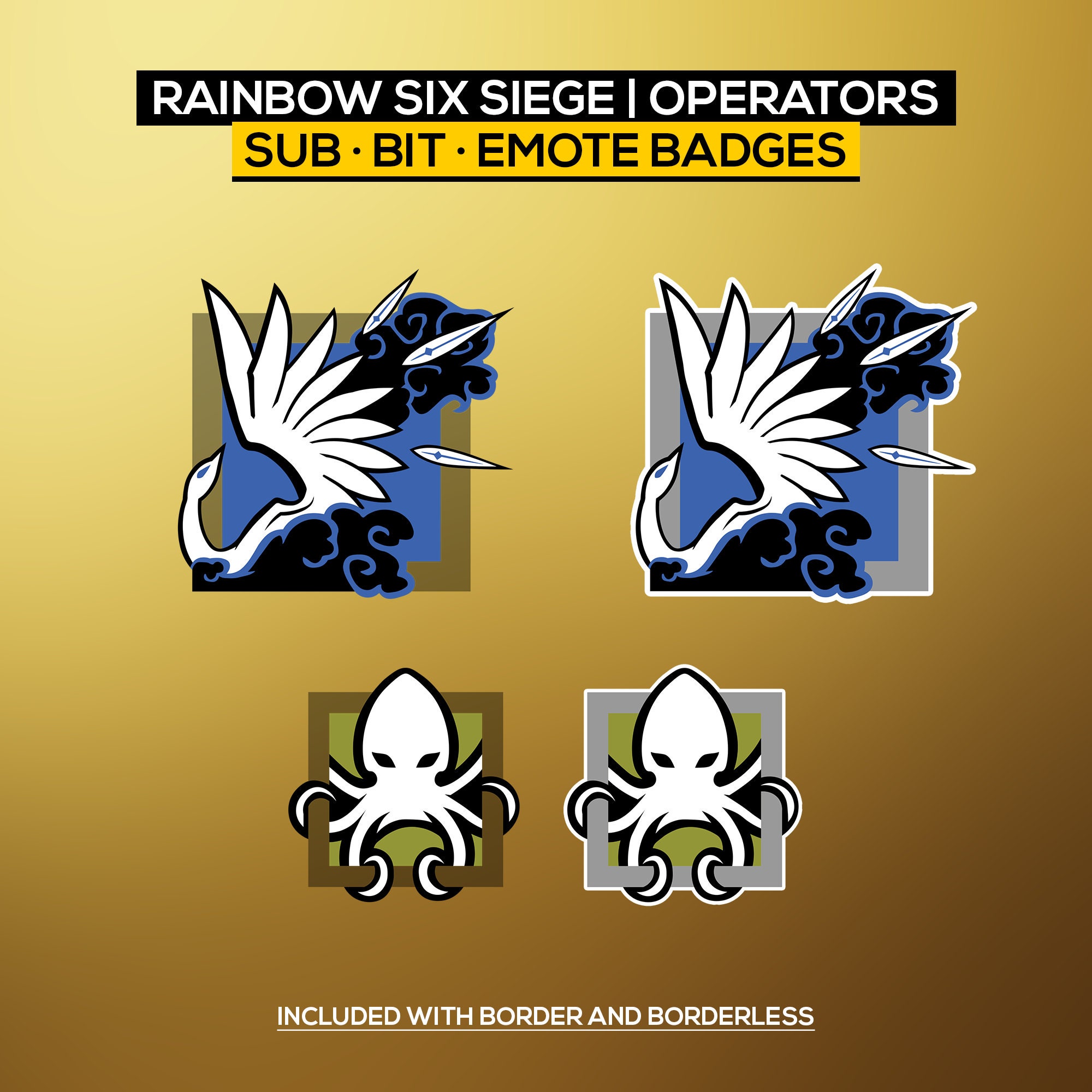 Operadores de Twitch Rainbow Six Siege / Sub / Cheer / Emote Badges ...