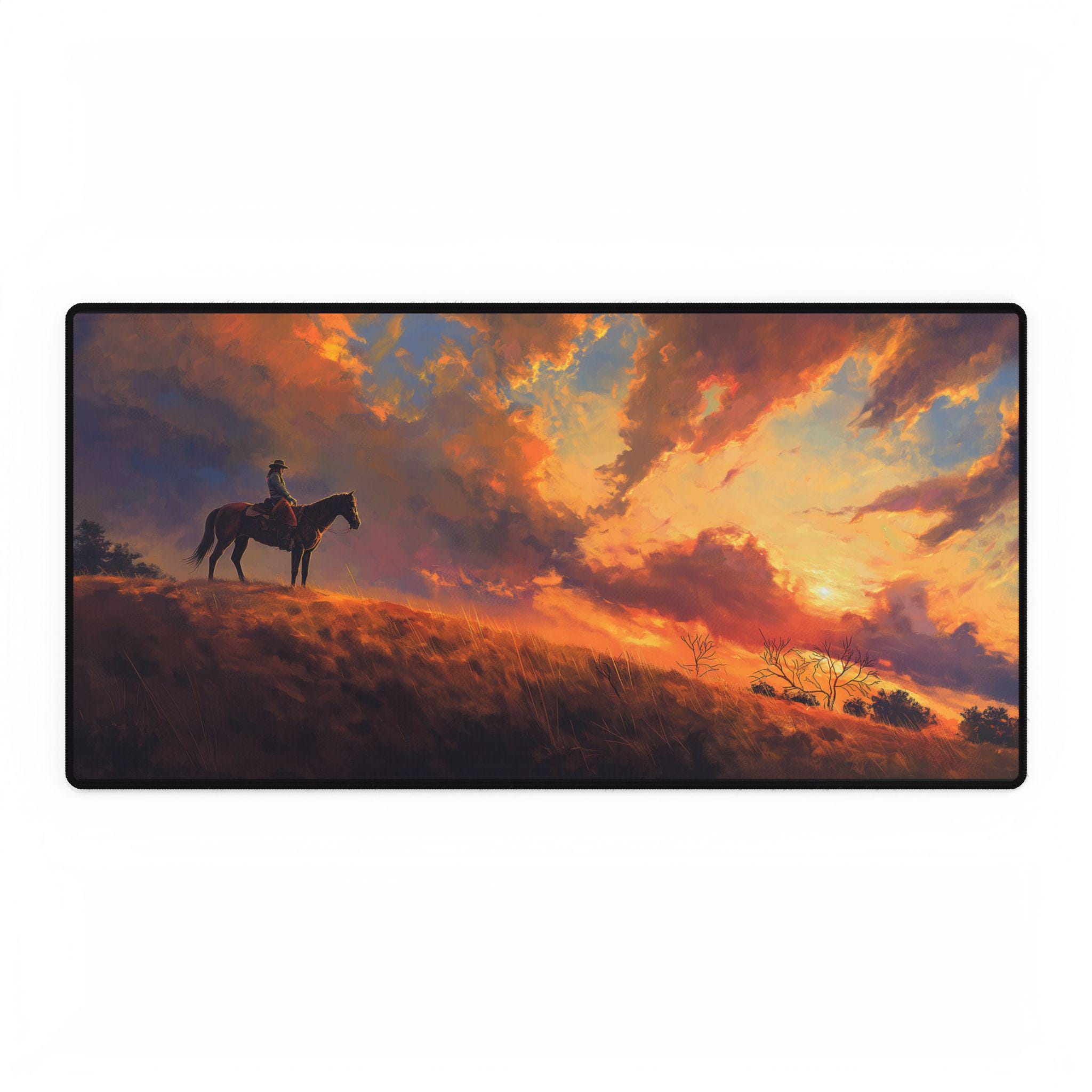 Cowboy Western Desk Mat, Red Dead Redemption Mousepad, Gaming Office ...