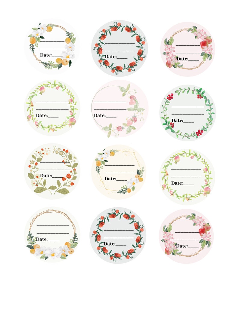 Printable Canning Labels - Etsy