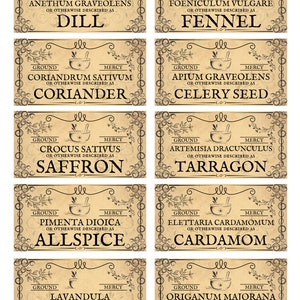 Ground Mercy Apothecary Spice Jar Labels - Etsy