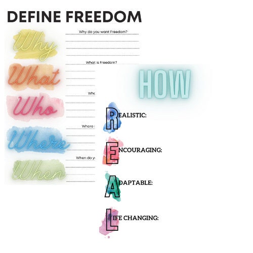 Defining Your Personal Freedom Workbook - Etsy