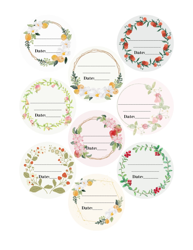 Printable Canning Labels - Etsy