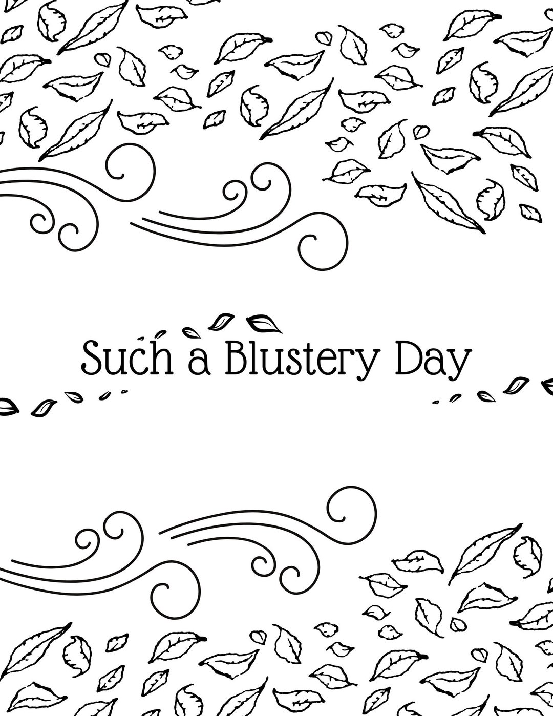 Blustery Day Coloring Page - Etsy
