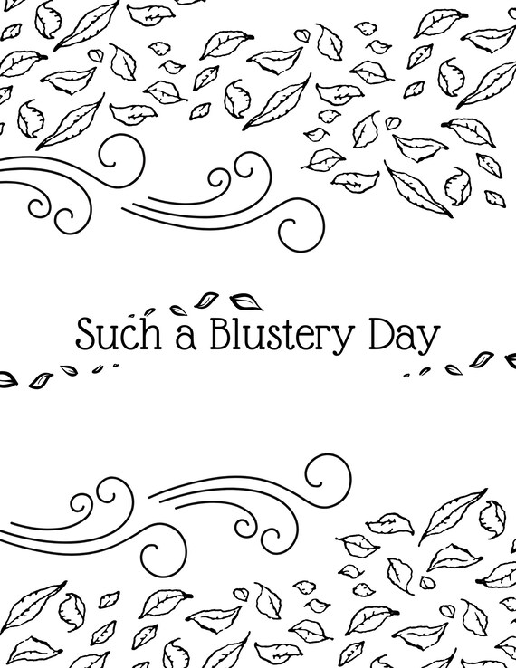 Blustery Day Coloring Page - Etsy