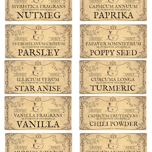 Ground Mercy Apothecary Spice Jar Labels - Etsy