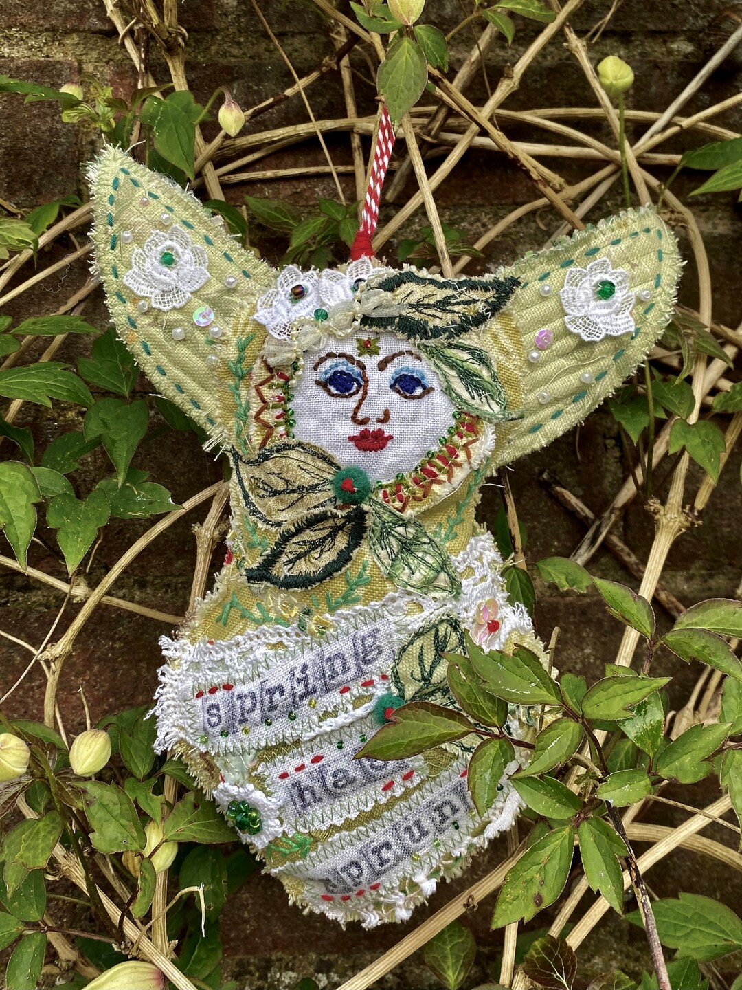Textile Art Spring Guardian Angel Beltane/goddess OOAK - Etsy