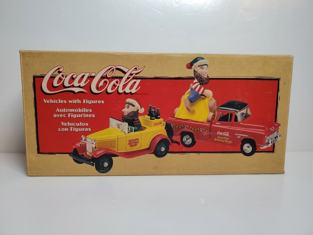 Ertl 1:43 Coca-cola 1932 Chevy Roadster & 57 Chevy Pick-up 2 Elf ...