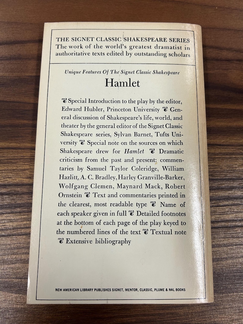 Hamlet by Shakespeare - Etsy