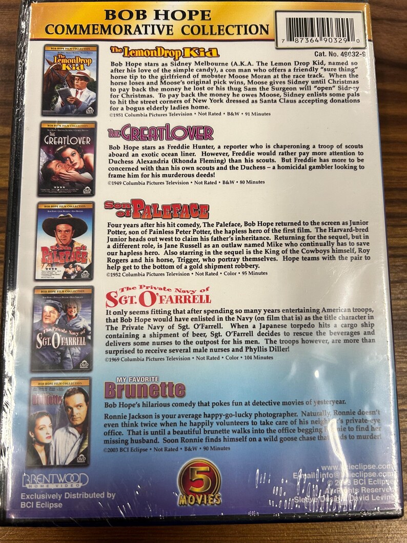 Bob Hope Commemorative Collection (5 Movies) - Etsy