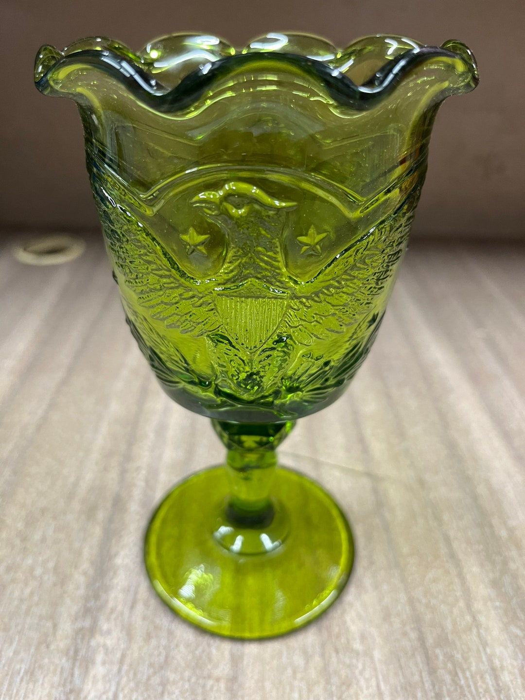 Vintage LE Smith Eagle & Stars Pedestal Compote - Etsy