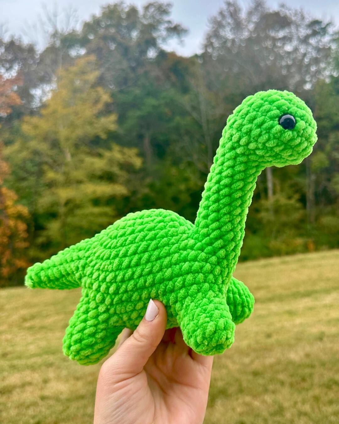 Dinosaur Crochet Plushie / Brontosaurus Amigurumi / Dino Stuffed Animal ...