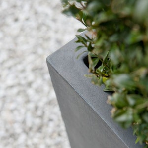Premium Large Grey Square Concrete Fibrestone Handmade Block Cube ...