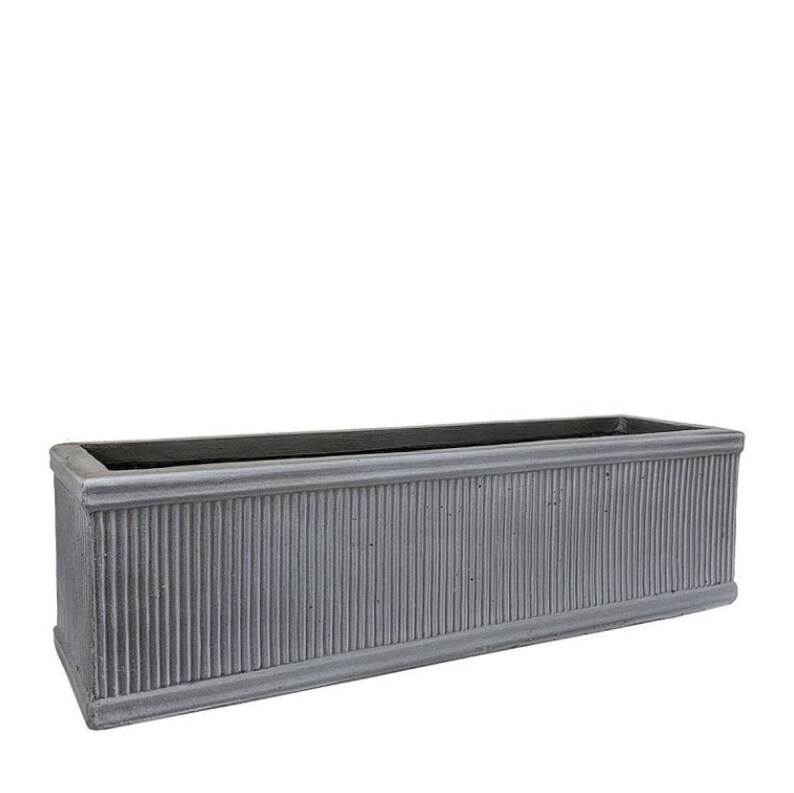 Handmade Vertically Ribbed Grey Concrete & Stone Trough - Etsy UK