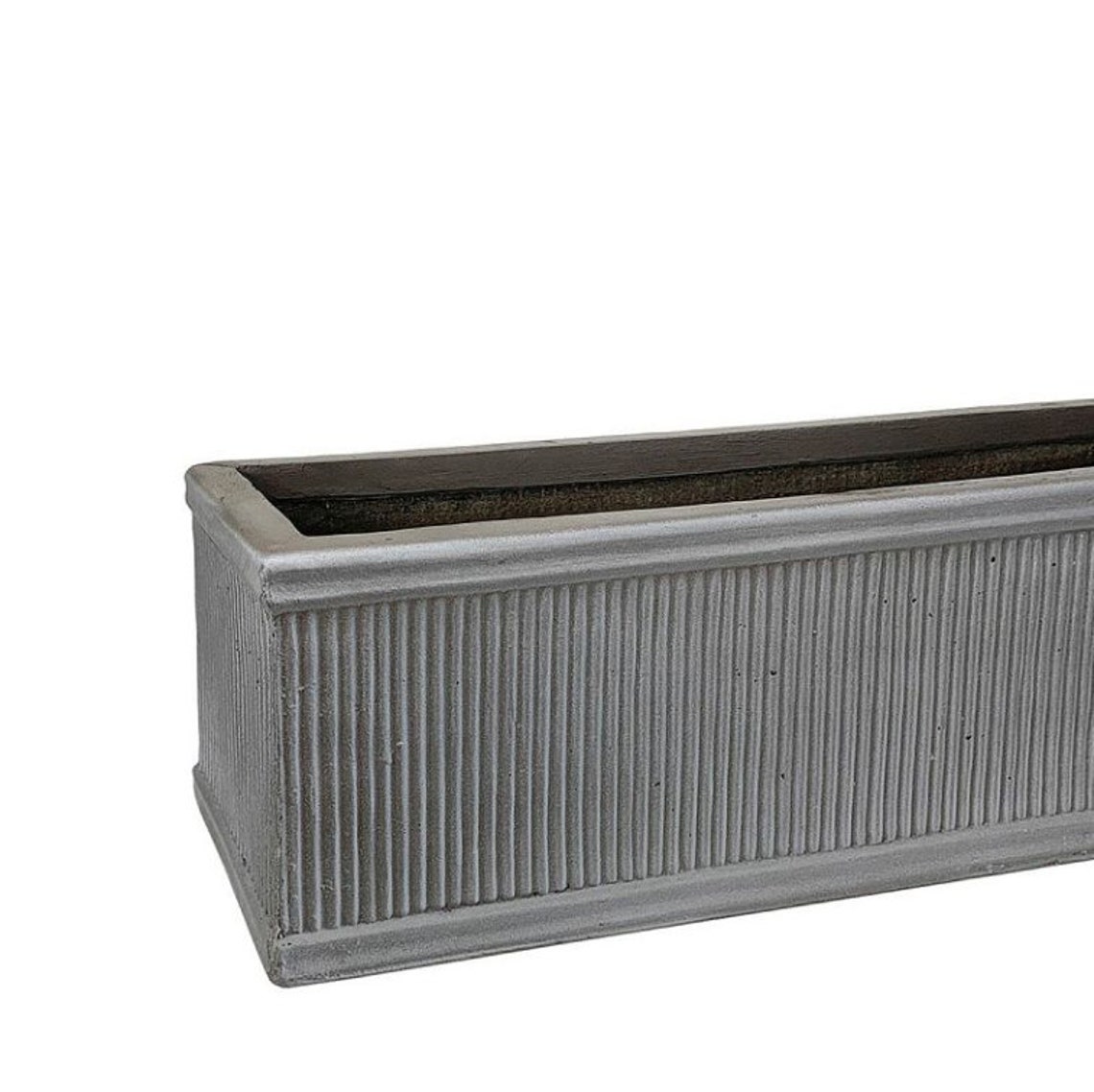 Handmade Vertically Ribbed Grey Concrete & Stone Trough | Etsy UK