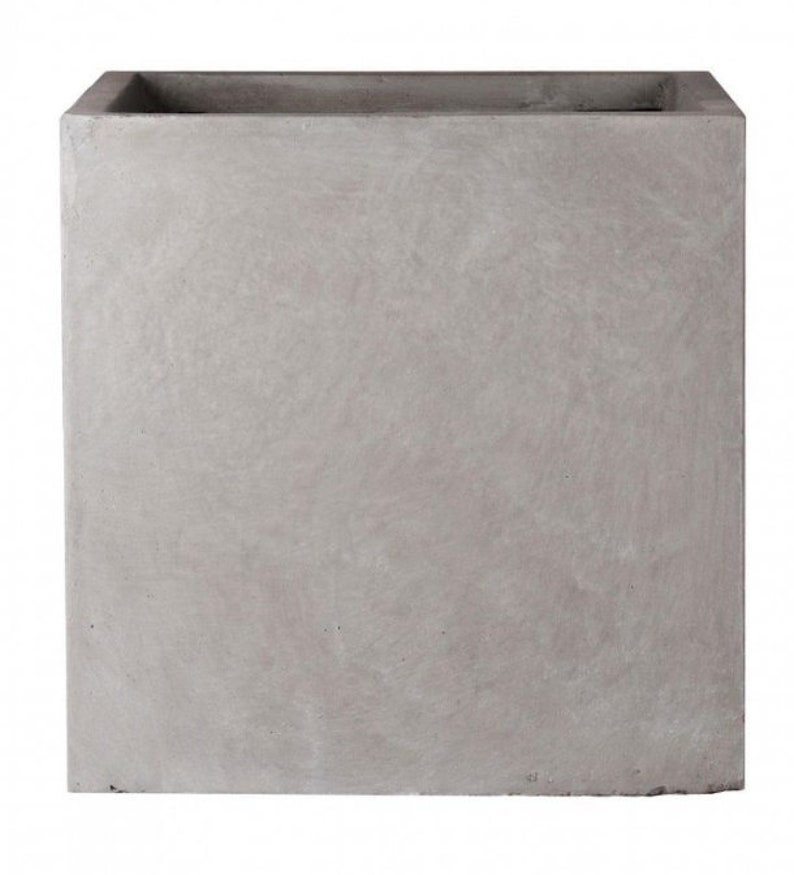 Light Grey Handmade Cuboid Square Concrete Planters Pots - Etsy